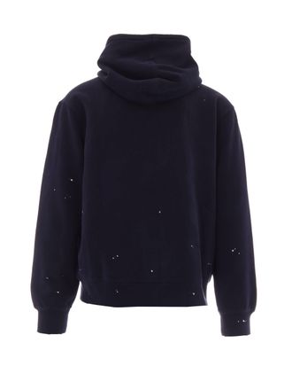 Carhartt Work in Progress Mens Hooded Painter Jacket Dark Navy Destroy Wash-Splatt Cotton Sweatshirts Wash/splatt Sweater