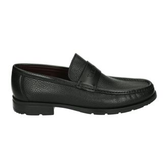 Valentino Herren Slip-On Schuhe Schwarz Leder - - Shoes - Herren - Schwarzk - 41 EU