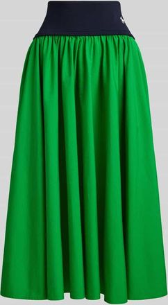 Polo Ralph Lauren Ausgestellter Midi-Rock aus reiner Baumwolle