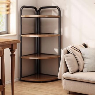 Generic Eckregal K&uuml;che Hergestellt Mit Rahmen Aus Kohlenstoffstahl Eckregal Mit 4/5 Ebenen Offene Lagerung Pflanzenst&auml;nder f&uuml;r Wohnzimmer, K&uuml;che, Heimb&uuml;ro(42 