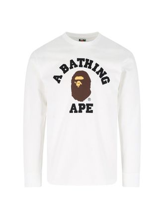A Bathing Ape T-Shirt-Logo College Ls