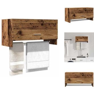 vidaXL Kleiderschrank Altholz-Optik 70x32,5x35 cm Holzwerkstoff - Garderobe - Schrank - Kleiderschrank - Garderobenschrank