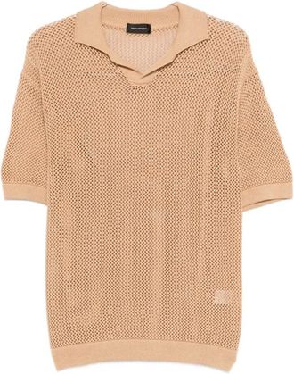 Tagliatore Homme, Pulls, Beige, Taille: 2XL Polo en Crochet