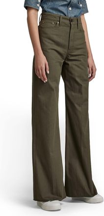 G-Star G-Star RAW Damen Deck Ultra High Wide Leg Hose, Blau (raw Denim D20987-C969-001), 32W / 30L