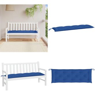 vidaXL Gartenbank-Auflage Blau 150x50x7 cm Oxford-Gewebe - Gartenbankauflage - Outdoorkissen - Sitzkissen - Gartenm&ouml;bel Zubeh&ouml;r - Balkondekoration - Home &