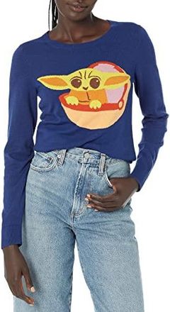 Amazon Essentials Disney | Marvel | Star Wars Pulls l&eacute;gers ras-du-cou Femme, Star Wars Grogu - Womens, XXL