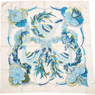 Herm&egrave;s T&uuml;cher & Schals - Hermes Classic TAHITI Silk Carre 90 Scarf Tuch - Gr. unisize - in Wei&szlig; - f&uuml;r Damen