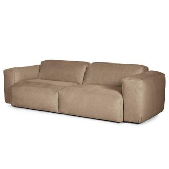Studio Copenhagen home24 3-Sitzer Sofa Braun Cordstoff Snor 251 x 71 x 102cm Modern