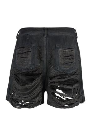 Rick Owens Mens Cotton Bermuda Shorts Grey