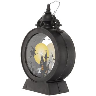 Cabilock Halloween Laterne Vintage Glockenform Batteriebetriebene Tragbare Lampe mit Transparentem Hexen Schirm Halloween Party Dekoration f&uuml;r Innen und Au&szlig;en