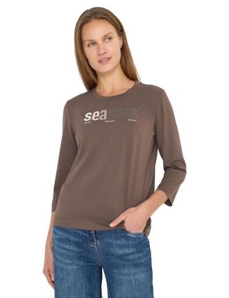 Cecil T-Shirt mit Frontprint urban Taupe XXL