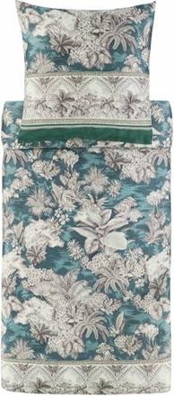 Bassetti BOBOLI Bettwäsche + 2 Kissenhüllen, aus 100% Baumwollsatin, in der Farbe Grün V1, Maße: 200x200 + 2 K 80x80 cm - 9329930