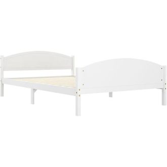 vidaXL Massivholzbett Weiß Kiefer 160x200 cm Vidaxl