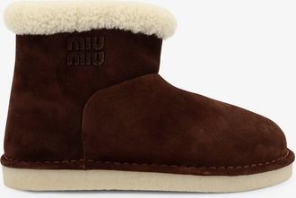 Miu Miu Suede Ankle Boots - MIU MIU - gender_Woman