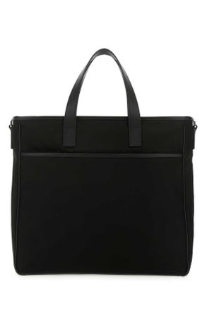 Prada Recycled Nylon and Leather Top Handle Bag - Black