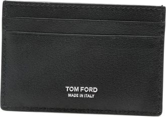 Tom Ford Homme, Accessoires, Noir, Taille: ONE Size Porte-cartes de cr&eacute;dit en cuir