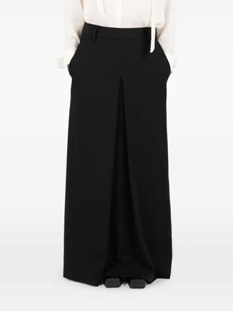 Société Anonyme jupe longue à détails plissés - Noir