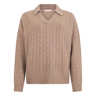 PESERICO Femme, Pulls, Beige, Taille: 42 FR Pull en maille torsad&eacute;e