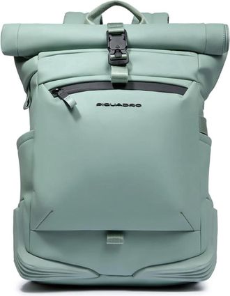 Piquadro Homme, Sacs, Vert, Taille: ONE Size Sac &agrave; dos pour PC et iPad avec sangle de poitrine, boucles pour antivol en U et pour feu arri&egrave;re