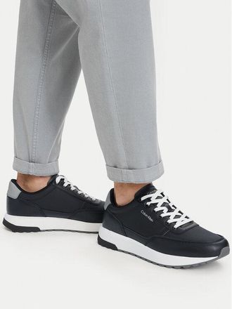 Calvin Klein Sneakers City Runner Laceup Lth Mix HM0HM02214 Schwarz