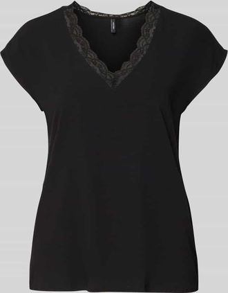 Vero Moda Regular Fit T-Shirt mit Spitzenkragen Modell BELLA