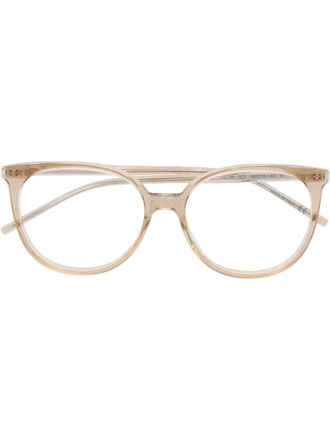 Saint Laurent Eyewear lunettes de vue &agrave; monture ronde - Tons neutres