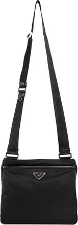 Prada Nylon and Saffiano Leather Shoulder Bag