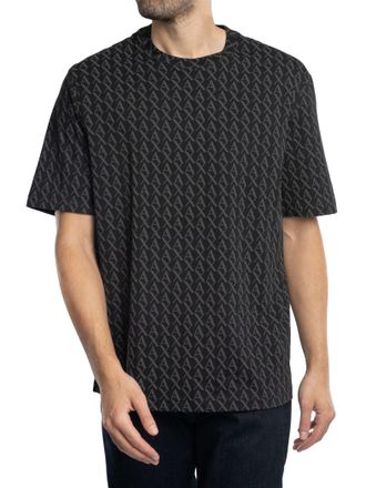 A|X Armani Exchange Mens Essential, All Over Logo,Regular Fit,Black,XXL