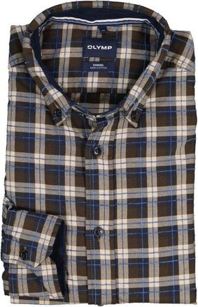 Olymp Herren Hemden blau Flanell