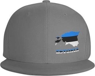 Generic Drapeau De LEstonie Carte De LEstonie Femme Homme Strapback Cap Protection Solaire Casquette De Baseball S&eacute;chage Rapide Chapeaux Pare-Soleil pour Truc