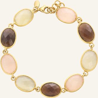 Lott. Gioielli Lott.Gioielli Armb&auml;nder Ann Cl Br Nine Framed Stones Champagne/Brown Mix By Glambou gold
