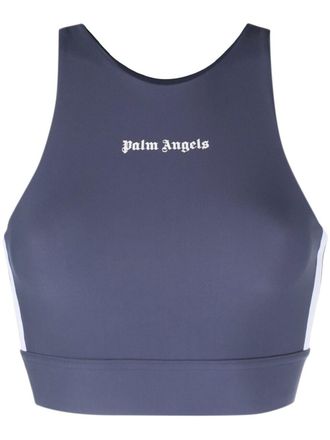 Palm Angels débardeur à logo imprimé - Gris