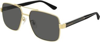 Gucci Gold Graue Sonnenbrille Gg0529S Modell - - Accessories - unisex - Gelb - 60 MM
