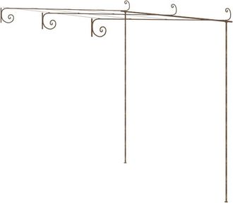 Les Tendances Pergola de jardin Marron antique 3x3x2,5 m Fer