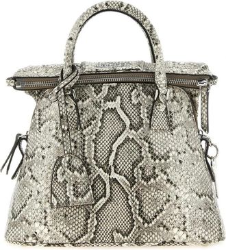 Maison Margiela Handtasche mit Schlangenhaut-Effekt und Henkel - - Bags - Damen - Grau - ONE SIZE