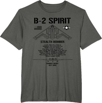 The Salty Veteran B-2 Spirit Stealth Bomber Specs Milit&auml;rflugzeug B2 T-Shirt