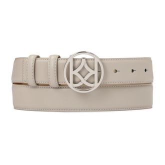 Kazar Grauer Lederg&uuml;rtel mit runder Schnalle - - Accessories - Damen - Grau - 100 CM
