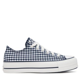 Converse Sneakers aus Stoff Converse Chuck Taylor All Star Lift Platform Gingham A13664C Dunkelblau