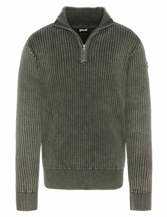 Schott NYC Herren plkarter2 Pullover, Dark Khaki, Large
