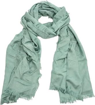 Liu Jo FOULARD FEMME AVEC ORL D&Eacute;FRANG&Eacute; ET LOGO 2F4001 T0300, Berly Green, Taille unique