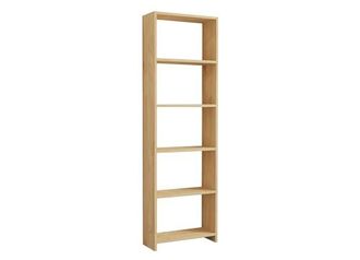 Hanah Home Stylish Oak Bookshelf, 160 cm Wide, 50 cm High, 19.6 cm Deep | 100% Melamine Coated, 18 mm Thick | Wall-Mountable, Multiple Shelves, Perfect for Cabin
