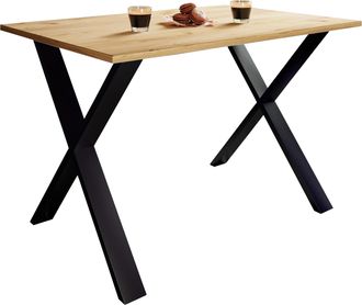 VCM Premium Holz Esstisch/H. 76 x B. 140 x T. 80 cm/K&uuml;chentisch Speisetisch Tisch Xona X