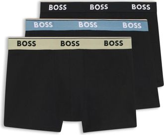 HUGO BOSS 3er-Pack Boxer Trunks mit farbigem Label-Bund und Stretchanteil in