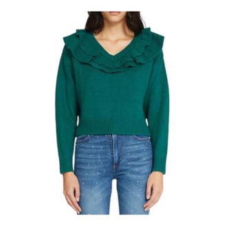 Silvian Heach Femme, Pulls, Vert, Taille: 40 FR Élégante robe florale