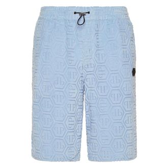 Philipp Plein Homme, Shorts, Bleu, Taille: 2XL Short Pantalons Cool Kid Fit Jacquard