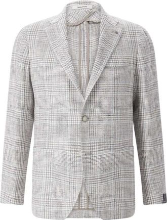 Tagliatore Homme, Vestes, Gris, Taille: L Checked Blazer