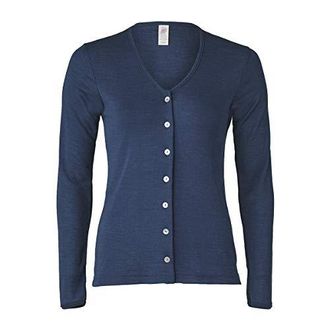 Engel Naturel, cardigan l&eacute;ger, 70 % laine (kbT) 30 % soie. - Bleu - 44/46