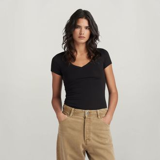 G-Star Base V-Neck Cap Top - Schwarz - Damen