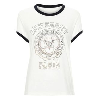 Zadig&Voltaire University Strass T-Shirt - - Tops - Damen - Wei&szlig; - S