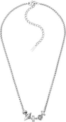 Diesel Collier pour homme en acier inoxydable avec fermoir mousqueton